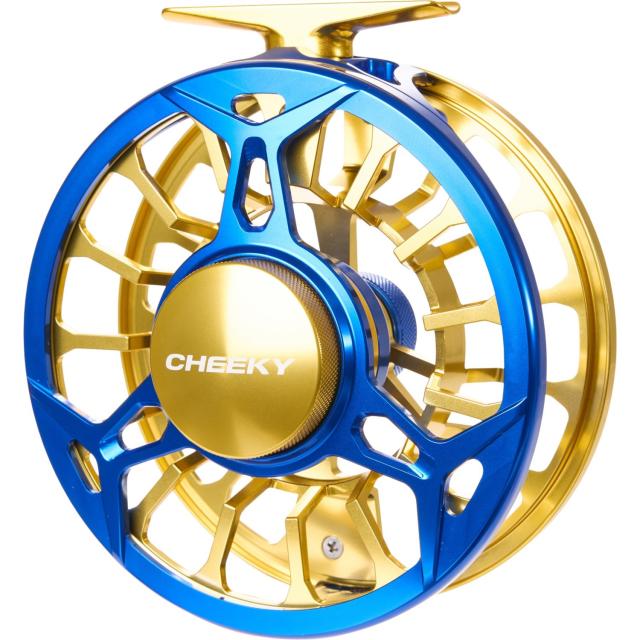 (取寄) チェキフライフィッシング スプレイ 450 ソルトウォーター フライ リール - Cheeky Fly Fishing Spray 450 Saltwater Fly Reel - 9-12wt  Electric Blue/Gold