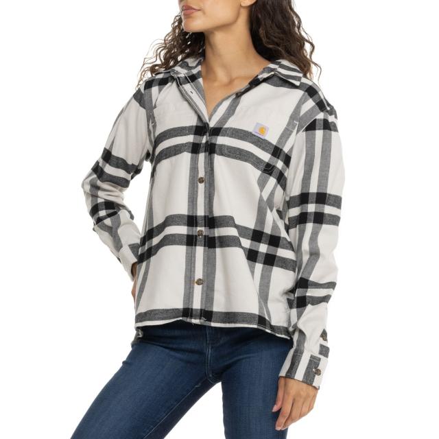 (取寄) カーハート ラギッド フレックス ルーズ フィット ミッドウエイト フランネル シャツ - ロング スリーブ Carhartt 105989 Rugged Flex Loose Fit Midweight Flannel Shirt - Long Sleeve Malt