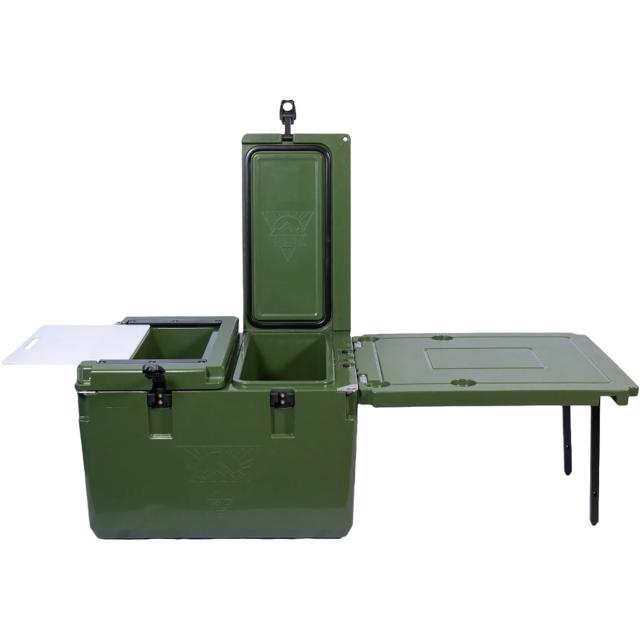 (取寄) クーラー ウィズ モバイル キッチン - 60 Qt. Pacbak P60-MK Cooler with Mobile Kitchen - 60 qt.  Army Green