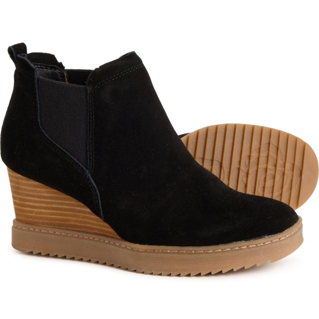 (取寄) ソフト レディース ウェッジ ブーティ Sofft women Samaya Wedge Booties (For Women)  Black Suede