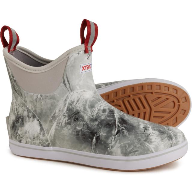 (取寄) エクストラタフ メンズ 6インチ アンクル デック ブーツ XTRATUF men 6” Ankle Deck Boots (For Men)  Black White Camo
