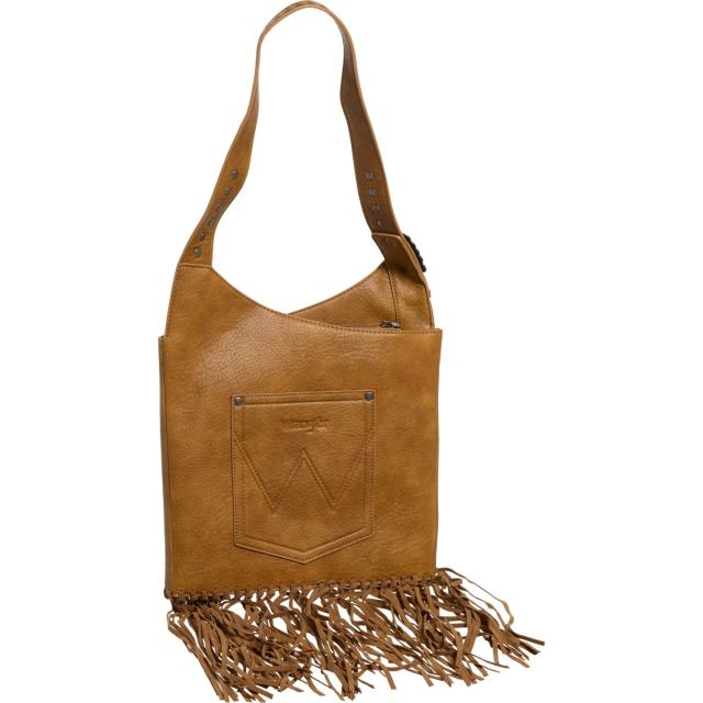 (取寄) ラングラー スタッズ アンド フリンジ ホーボー バッグ Wrangler Stud and Fringed Hobo Bag  Brown