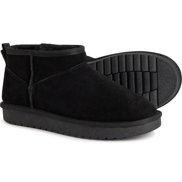 (取寄) クッションネア レディース ヒップ コージー フォー シアリング アンクル ブーツ Cushionaire women Hip Cozy Faux Shearling Ankle Boots (For Women)  Black