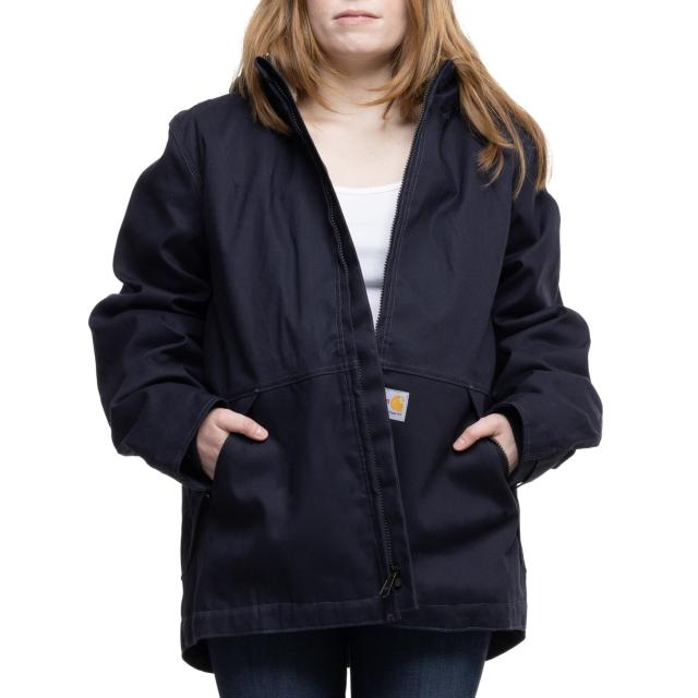(取寄) カーハート フレームレジスタント フル スウィング クイック ダック ジャケット - インサレーテッド Carhartt 102694 Flame-Resistant Full Swing Quick Duck Jacket - Insulated Dark Navy