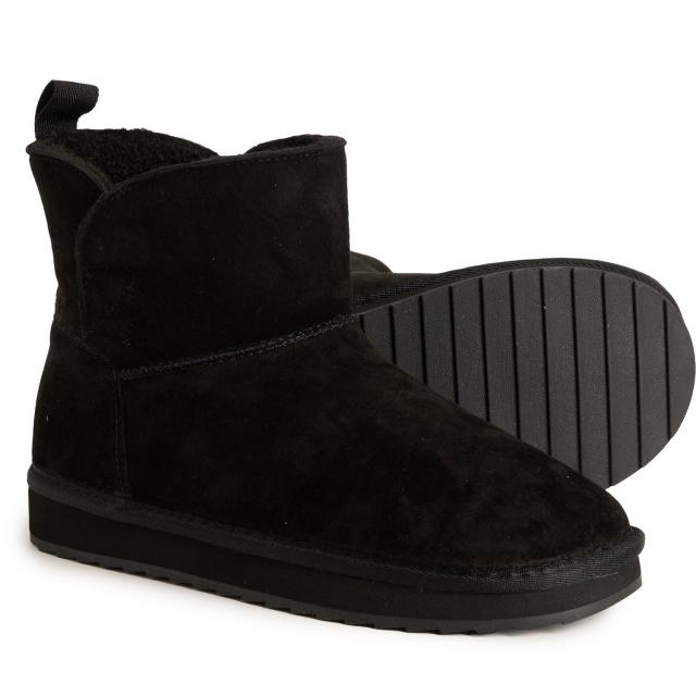 (取寄) ランズエンド レディース シアリング ブーツ Lands' End women Shearling Boots (For Women) Black