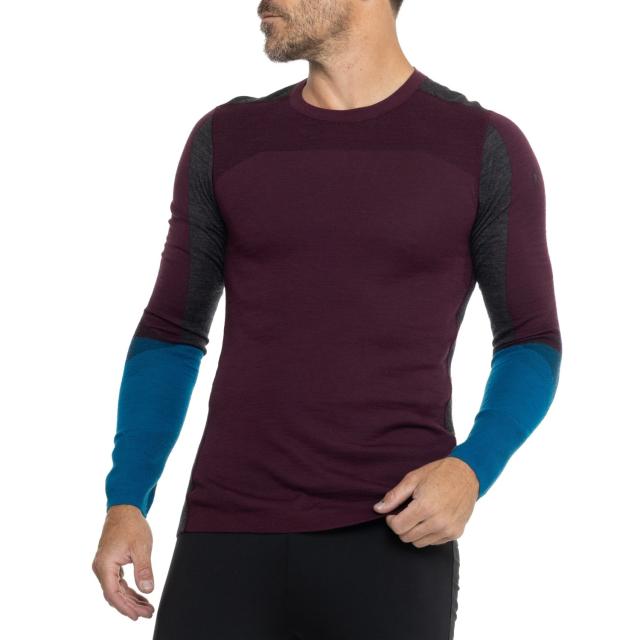 (取寄) スマートウール イントラニット サーマル ベース レイヤー トップ - メリノ ウール, ロング スリーブ SmartWool Intraknit Thermal Base Layer Top - Merino Wool, Long Sleeve Eggplant/Nival Blue