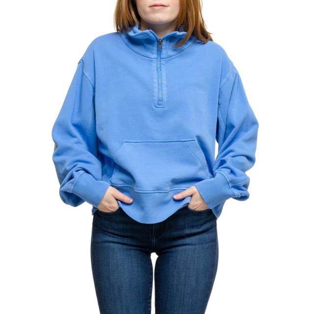 (取寄) フェア ハーバー ソルテア スウェットシャツ - ジップ ネック Fair Harbor Saltaire Sweatshirt - Zip Neck  Azure