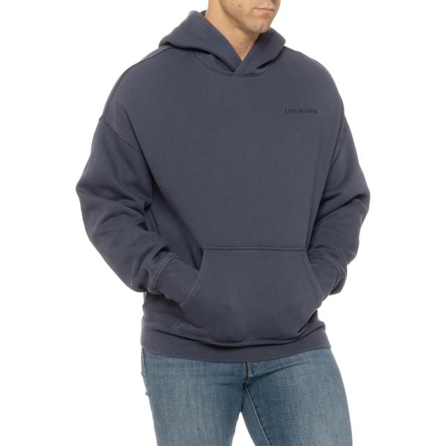 (取寄) ライフイズグッド ホリゾンタル LC ガーメントダイ ブーディ Life is Good Life is Good Horizontal Verb LC Garment-Dyed Hoodie  Inkwell Blue