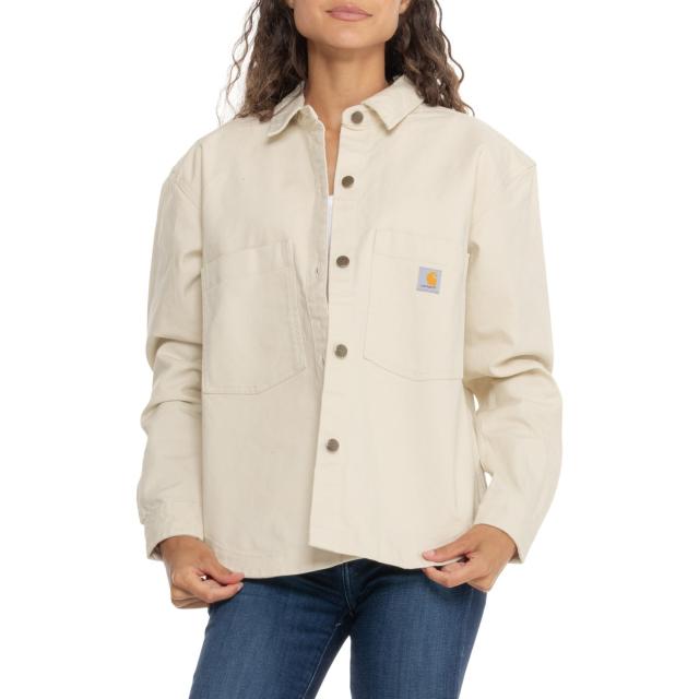 (取寄) カーハート ラギッド フレックス ルーズ フィット ヘビーウェイト ダック シャツ - ロング スリーブ Carhartt 106621 Rugged Flex Loose Fit Heavyweight Duck Shirt - Long Sleeve Oat Milk