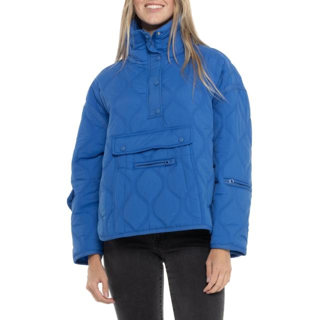 (取寄) プルオーバー アノラック ジャケット - ジップ ネック, インサレーテッド BlankNYC Pullover Anorak Jacket - Zip Neck, Insulated  Azule