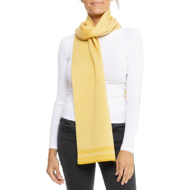 (取寄) ダーレオブノルウェー コルティナ スカーフ - メリノ ウール Dale of Norway Cortina Scarf - Merino Wool  Sweethoney Offwhite