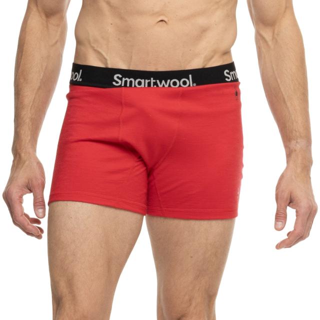 (取寄) スマートウール アクティブ ボクサー ブリーフ - メリノ ウール SmartWool Active Boxer Briefs - Merino Wool Everyday Scarlet Red