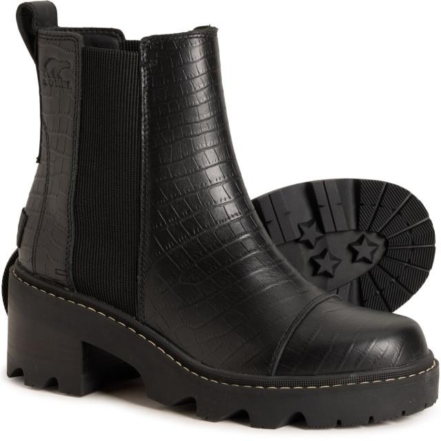 (取寄) ソレル レディース ジョアン ナウ チェルシー ブーツ Sorel women Joan Now Chelsea Boots (For Women) Black, Tawny Buff