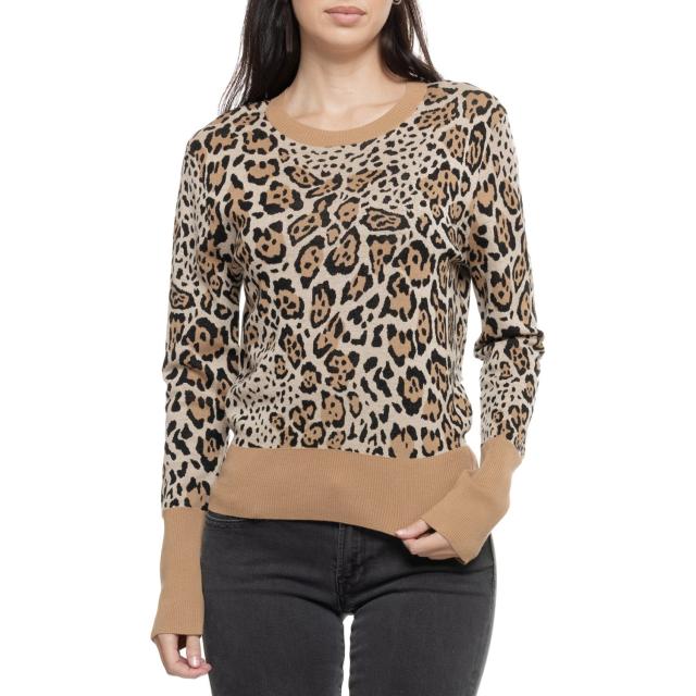 (取寄) グレイソン レオパード リース セーター - ウール Greyson Tache Leopard Leith Sweater - Wool  Golden