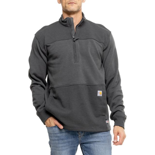 (取寄) カーハート フレイム レジスタント レイン ディフェンダー モック ネック シャツ - ジップ ネック, ロング スリーブ Carhartt 105012 Flame Resistant Rain Defender Mock Neck Shirt - Zip Neck, Long Sleeve Shadow