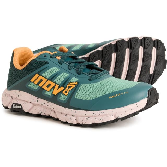 (取寄) イノヴェイト レディース トレイルフライ g 270 V2 トレイル ランニング シューズ Inov-8 women Trailfly G 270 V2 Trail Running Shoes (For Women)  Pine/Peach
