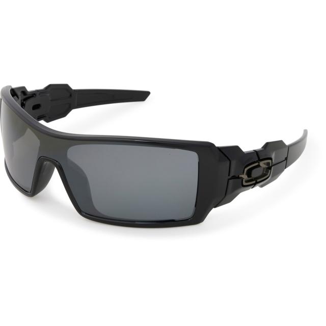 (取寄) オークリー オイル リグ シールド サングラス - ポーラライズド Oakley Oil Rig Shield Sunglasses - Polarized  Polished  Black/Black Iridium
