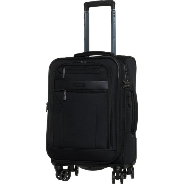 (取寄) ブルックストーン 21インチ ハーバー キャリーオン スピナー スーツケース - ソフトサイド, エクスパンダブル, ブラック Brookstone 21” Harbor Carry-On Spinner Suitcase - Softside, Expandable, Black  Black