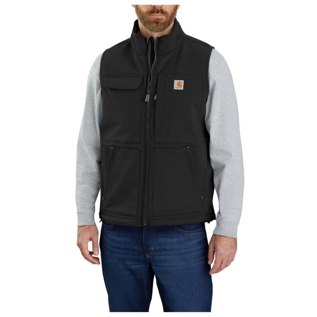 (取寄) カーハート 104999 ビッグ アンド トール スーパー ダックス リラックスド-フィット フィット ベスト - シェルパ ライン Carhartt 104999 Big and Tall Super Dux Relaxed Fit Vest - Sherpa Lined Black