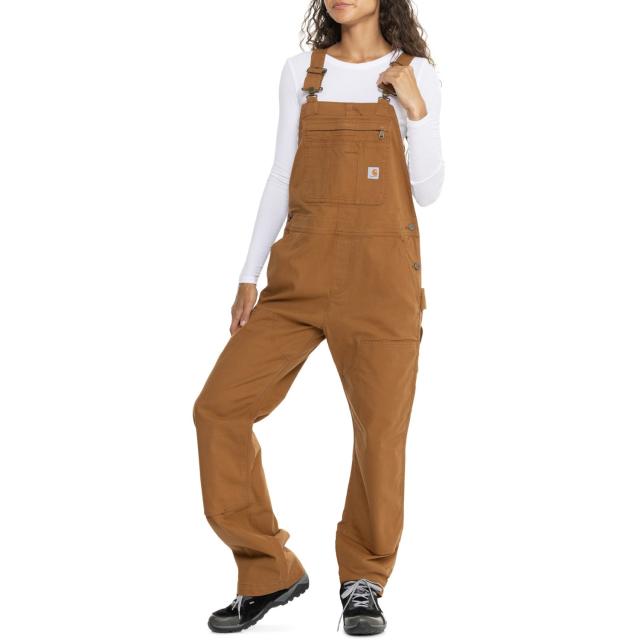 (取寄) カーハート 102438 ラギッド フレックス ルーズ フィット キャンバス ビブ オーバーオール Carhartt 102438 Rugged Flex Loose Fit Canvas Bib Overalls Carhartt Brown