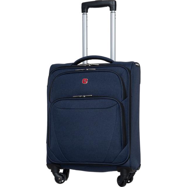 (取寄) スイスギア 19インチ 2140 スピナー キャリーオン スーツケース - ソフトサイド, ダーク ブルー ヘザー Swiss Gear 19” 2140 Spinner Carry-On Suitcase - Softside, Dark Blue Heather  Dark Blue Heather