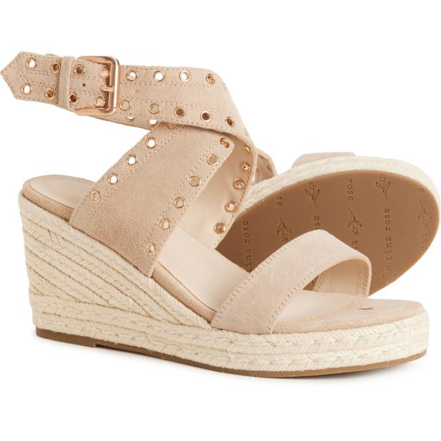 (取寄) レディース セレナ ウェッジ サンダル TINA ROSE women Serena Wedge Sandals (For Women)  Latte