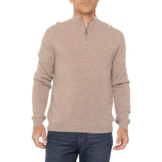 (取寄) セーター - カシミヤ, ジップ ネック WE NORWEGIANS Blefjell Sweater - Cashmere, Zip Neck  Sand
