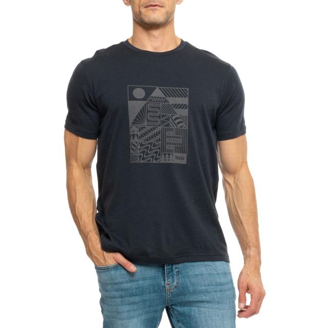 (取寄) ライトウェイト マウンテン アート T-シャツ - メリノ ウール, ショート スリーブ Trew Gear Lightweight Mountain Art T-Shirt - Merino Wool, Short Sleeve  Anthracite