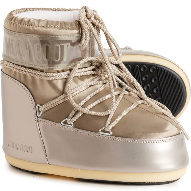 (取寄) レディース メイド イン ヨーロッパ アイコン ロウ グランス ブーツ MOON BOOTS women Made in Europe Icon Low Glance Boots (For Women)  Platinum