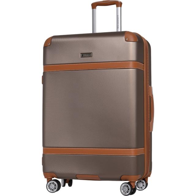 (取寄) ロンドン フォグ 28インチ ビンテージ リ スピナー スーツケース - ハードサイド, エクスパンダブル, London Fog 28” Vintage II Spinner Suitcase - Hardside, Expandable, Bronze-Caramel  Bronze/Caramel