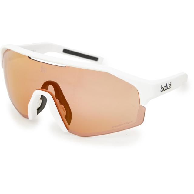 (取寄) ボレー ライトシフター サングラス - フォトクロミック ミラー レンズ Bolle Lightshifter Sunglasses - Photochromic Mirror Lens  Matte White/Phantom Brown Red