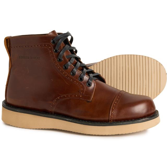 (取寄) メンズ ショーン ブーツ Broken Homme men Shaun Boots (For Men)  Brown Pullup