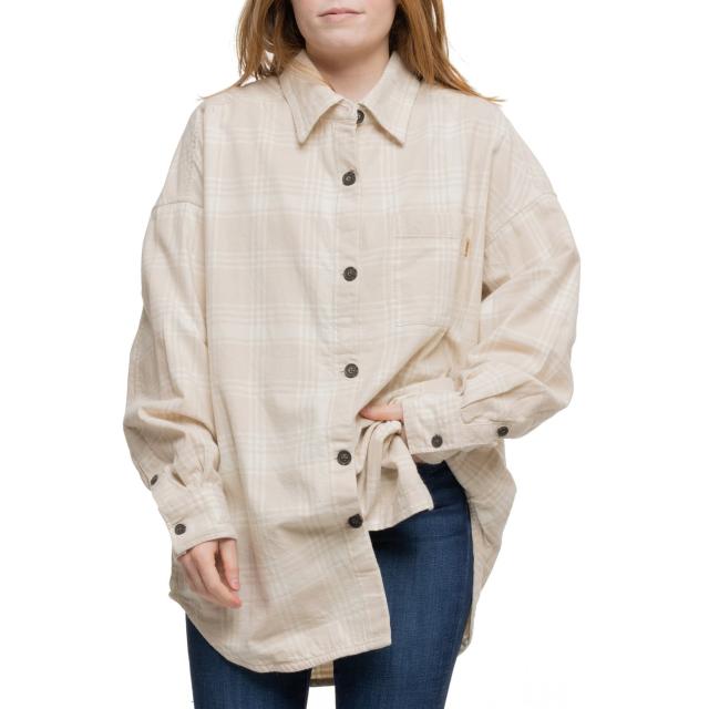 (取寄) テンツリー フランネル シャツ - ロング スリーブ tentree Fernwood Flannel Shirt - Long Sleeve  Pale Oak/Vintage White