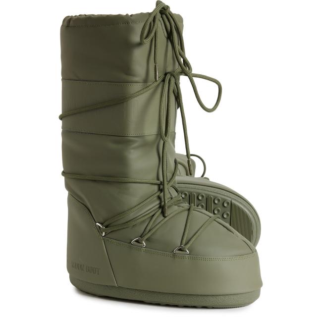 (取寄) レディース メイド イン ヨーロッパ アイコン ラバー ブーツ MOON BOOTS women Made in Europe Icon Rubber Boots (For Women)  002-Khaki