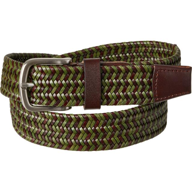 (取寄) ストレッチ-ウーブン ベルト - 34 ウム Will Leather Goods Stretch-Woven Belt - 34 mm  Olive/Brown