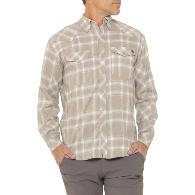 (取寄) ハック ダイヤモンド バック カレント プレイド シャツ - ロング スリーブ Huk Diamond Back Current Plaid Shirt - Long Sleeve  Overland Trek