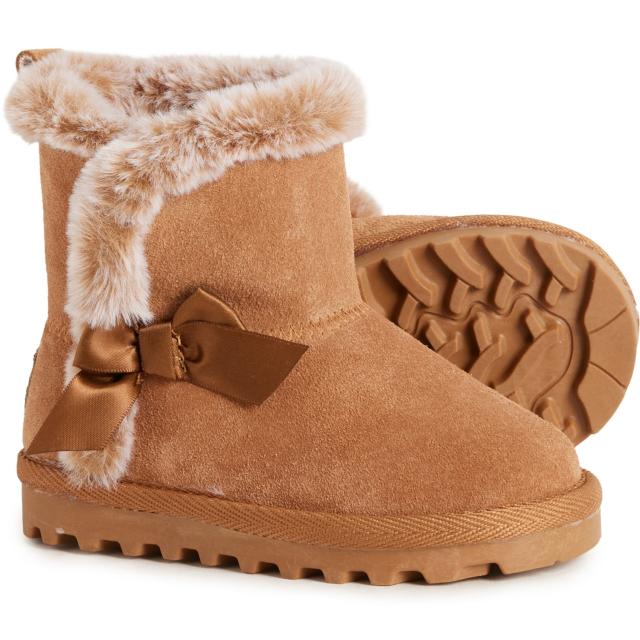 (取寄) ベアパウベイビー トドラー ガールズ フェイク-シアリング ブーツ - スエード Bearpaw Baby Toddler Girls Faux-Shearling Boots - Suede  Chestnut