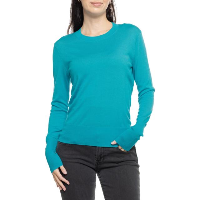 (取寄) グレイソン リース クルー ネック セーター - ウール Greyson Leith Crew Neck Sweater - Wool  Lagoon