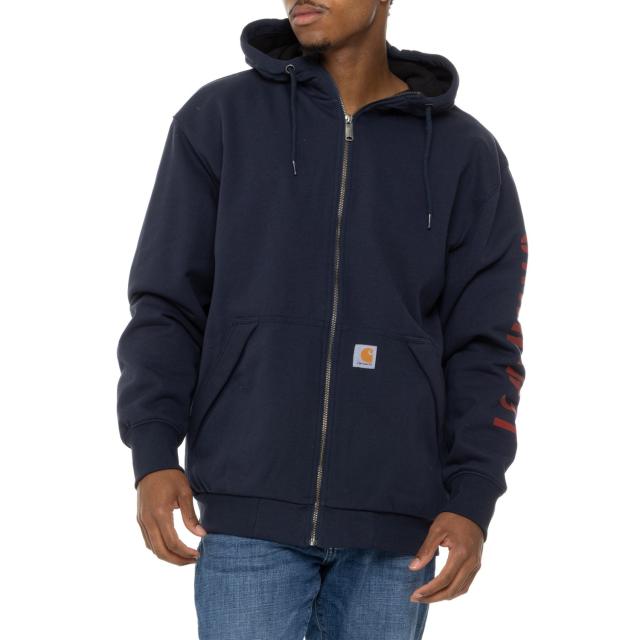 (取寄) カーハート 105443 レイン ディフェンダー ルーズ フィット ブーディ - ライン Carhartt 105443 Rain Defender Loose Fit Hoodie - Lined New Navy