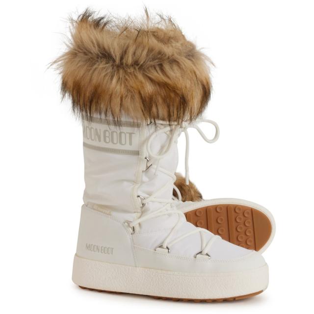 (取寄) レディース Lトラック モナコ ブーツ MOON BOOTS women Ltrack Monaco Boots (For Women)  White