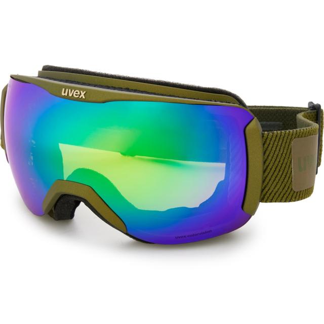 (取寄) ウベックス ダウンヒル 2100 CV プラネット スキー ゴーグルズ - ミラー レンズ uvex Downhill 2100 CV Planet Ski Goggles - Mirror Lens  Croco Matte/Mirror Green