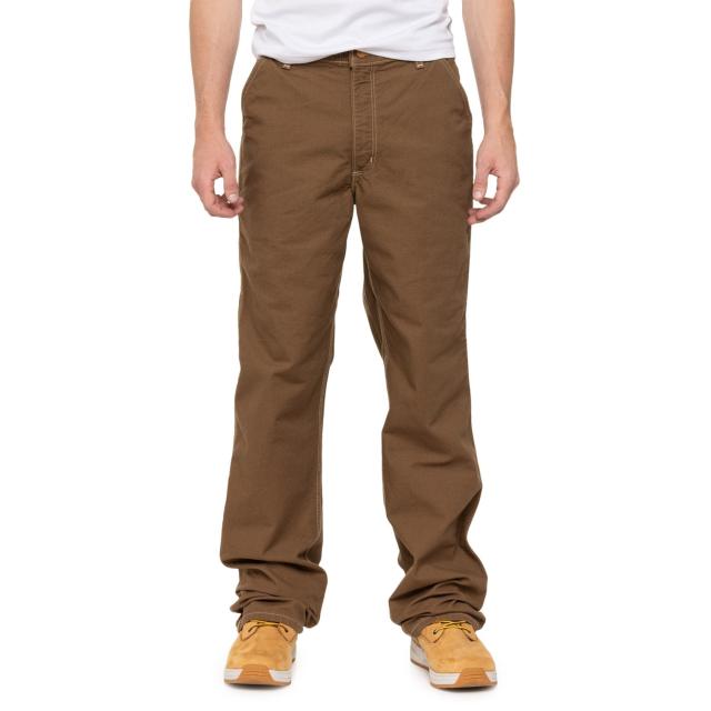 (取寄) カーハート 100791 フレームレジスタント ウォッシュド ダック ワーク ダンガリー パンツ Carhartt 100791 Flame-Resistant Washed Duck Work Dungaree Pants Mid Brown