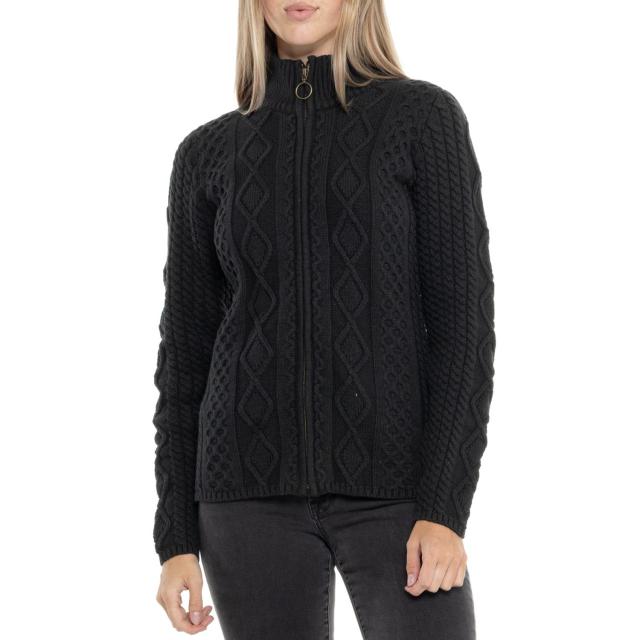 (取寄) アイスランディックデザイン エッシー フルジップ セーター Icelandic Design Essie Full-Zip Sweater  Black