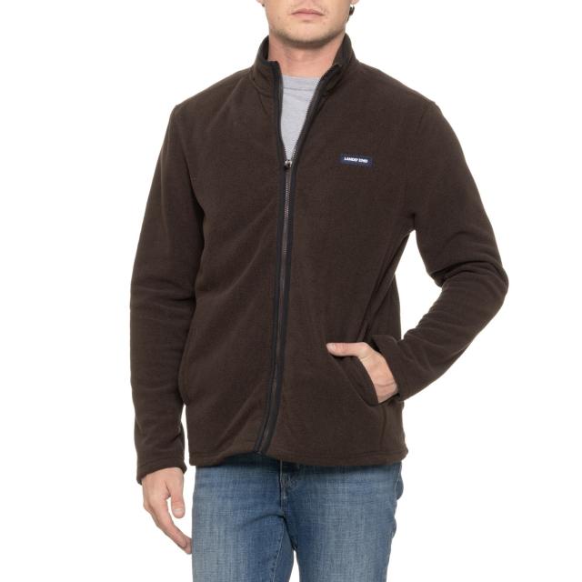 (取寄) ランズエンド ポラール フリース ソフト フィール ジャケット - フル ジップ Lands' End Polar Fleece Soft Feel Jacket - Full Zip Warm Heather Brown