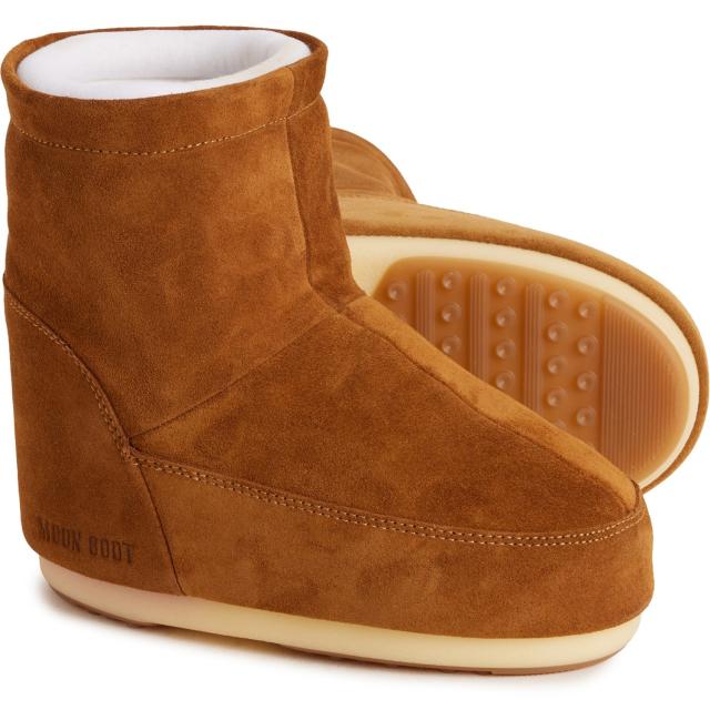 (取寄) レディース メイド イン ヨーロッパ アイコン ロウ ノー レース ブーツ MOON BOOTS women Made in Europe Icon Low No Lace Boots (For Women)  002-Cognac
