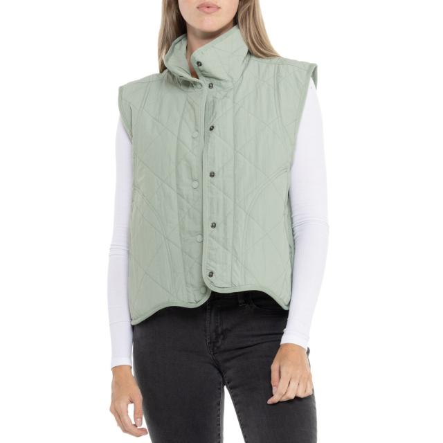 (取寄) キョーダンアウトドア ライトウェイト モック ネック カラー キルテッド ベスト - インサレーテッド Kyodan Outdoor Lightweight Mock Neck Collar Quilted Vest - Insulated  Iceberg Green