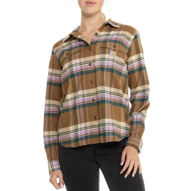 (取寄) カーハート テンセル ファイバー シリーズ リラックスド-フィット フィット フランネル シャツ - ロング スリーブ Carhartt 106447 TENCEL Fiber Series Relaxed Fit Flannel Shirt - Long Sleeve Flaxseed