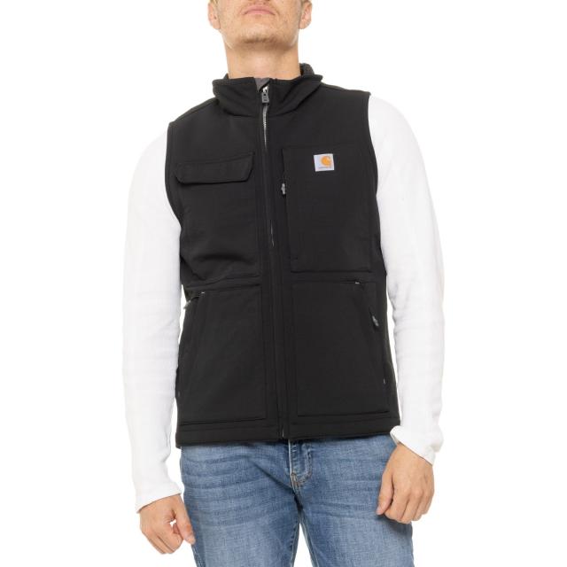(取寄) カーハート 104999 スーパー ダックス リラックスド-フィット フィット ベスト - シェルパ ライン Carhartt 104999 Super Dux Relaxed Fit Vest - Sherpa Lined Black