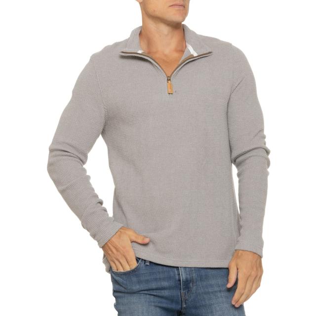 (取寄) レインフォレスト ワッフル-ニット シャツ - ジップ ネック, ロング スリーブ Rainforest Waffle-Knit Shirt - Zip Neck, Long Sleeve  Heather Grey