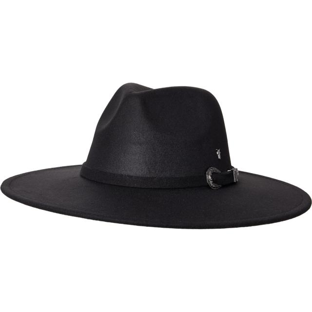 (取寄) フライ ピンチ クラウン フェドラ Frye Pinch Crown Fedora  Black